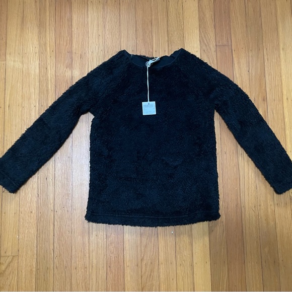 Shirts & Tops | New With Tags Fuzzy Black Girls Top | Poshmark